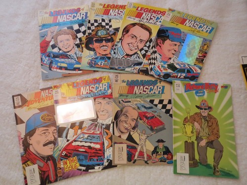 8 Legends of NASCAR Vortex Comics Petty Elliott Allison Irvan Schrader ...