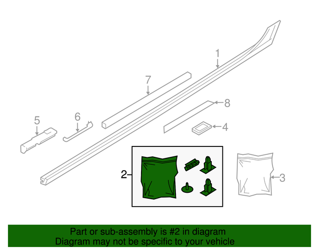 Audi 4G0898909 Genuine OEM Rocker Molding Mount Kit for sale online | eBay