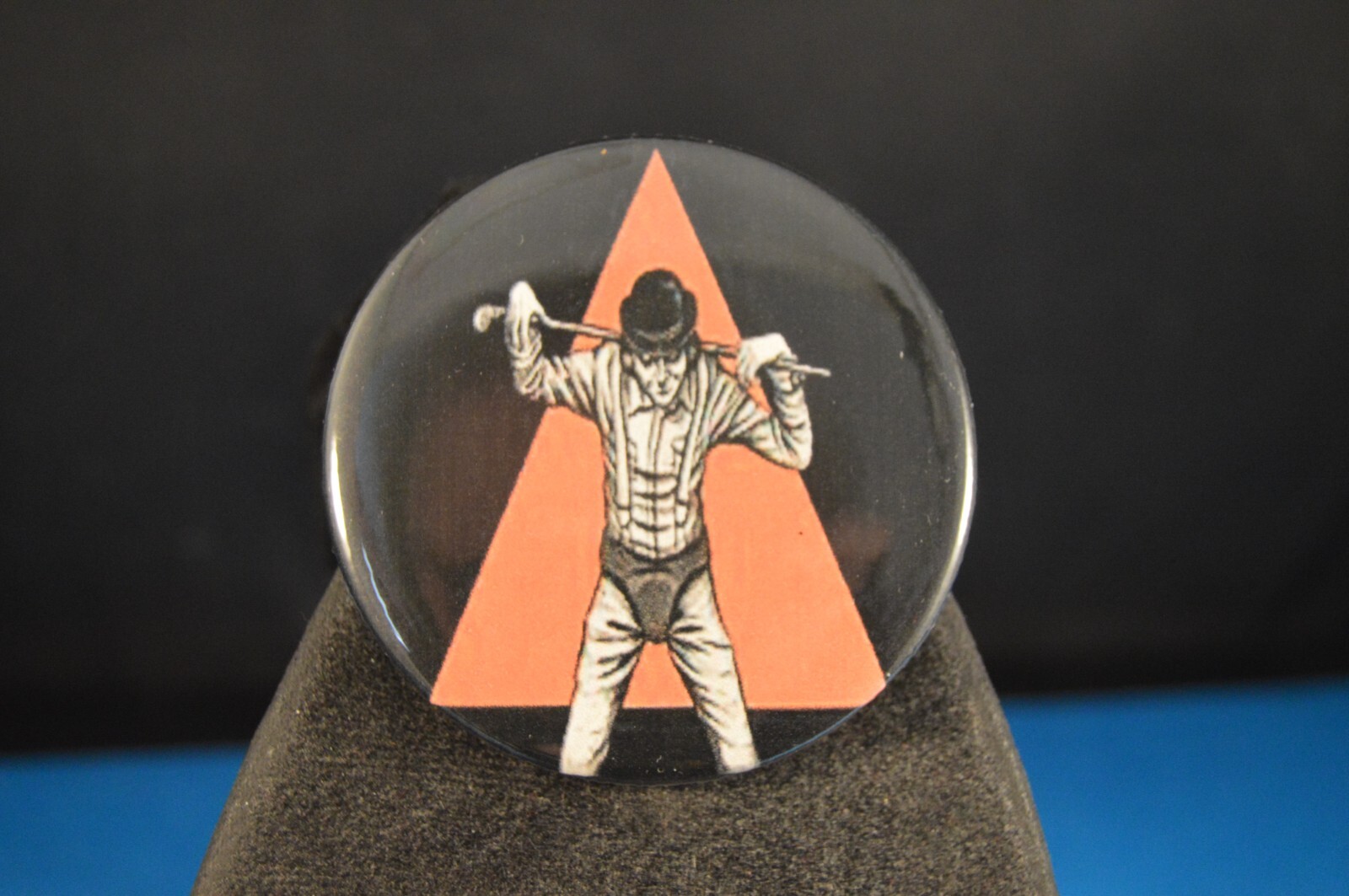 "A CLOCKWORK ORANGE" BUTTON Cane Menace BIG! pinback pin badge film ...