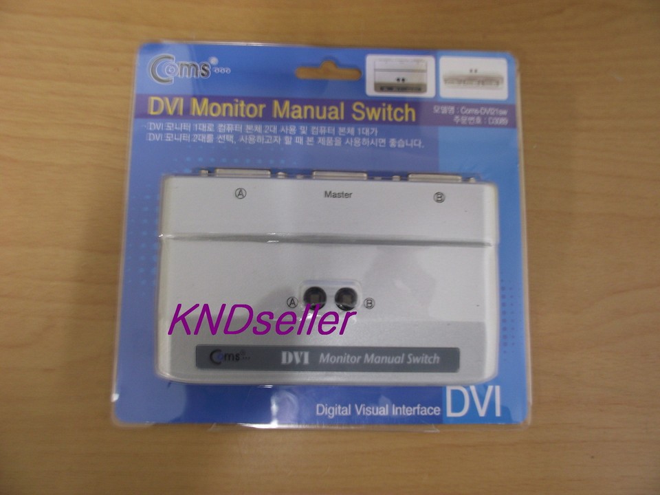 DVI 2 Port 2:1 Manual Switcher Selector Switch Box single-mode TV LCD ...