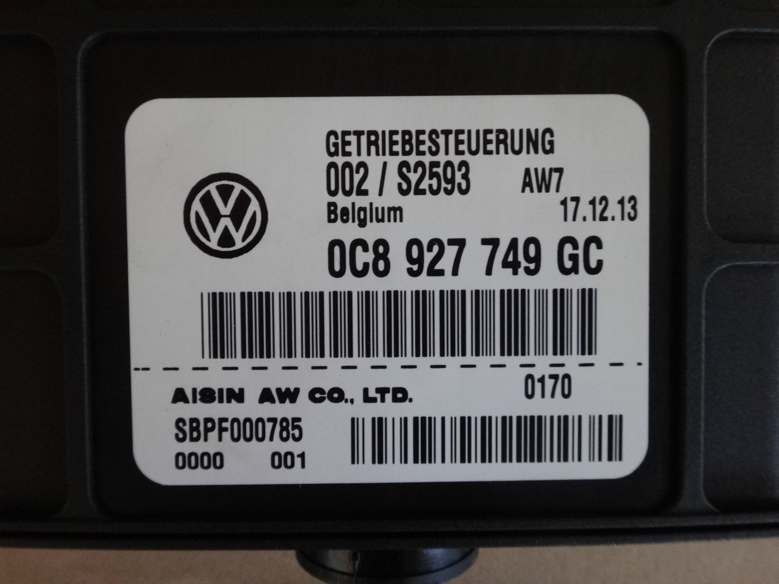 PORSCHE PANAMERA 2010 - 2016 TRANSMISSION CONTROL UNIT PART NO ...