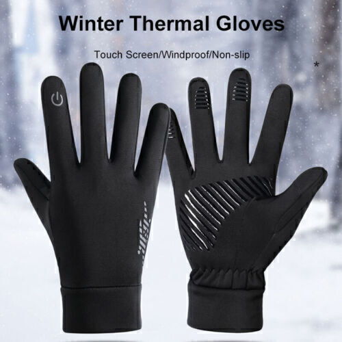 Winter Thermal Cycling Gloves Non-slip Touch Screen Softshell Bike ...