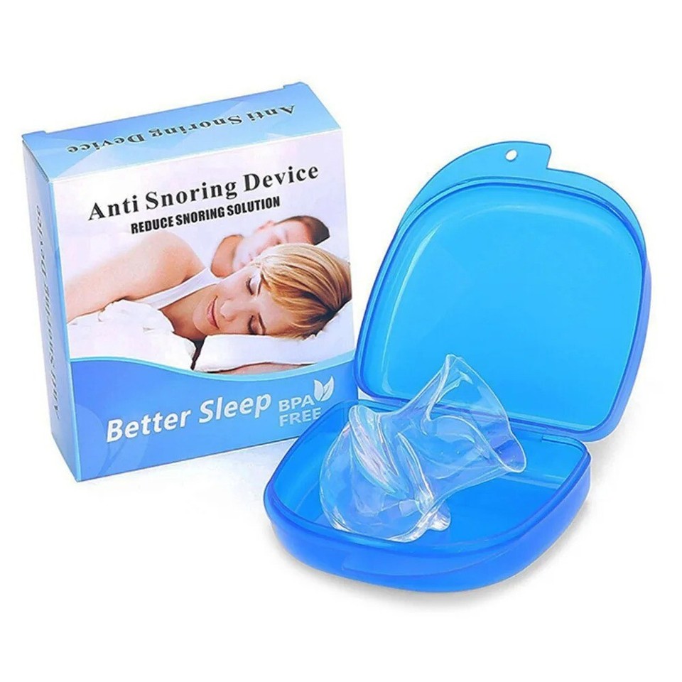 Anti Snoring Sleep Aid Device Silicone Tongue Mouthpiece Snore Stopper ...