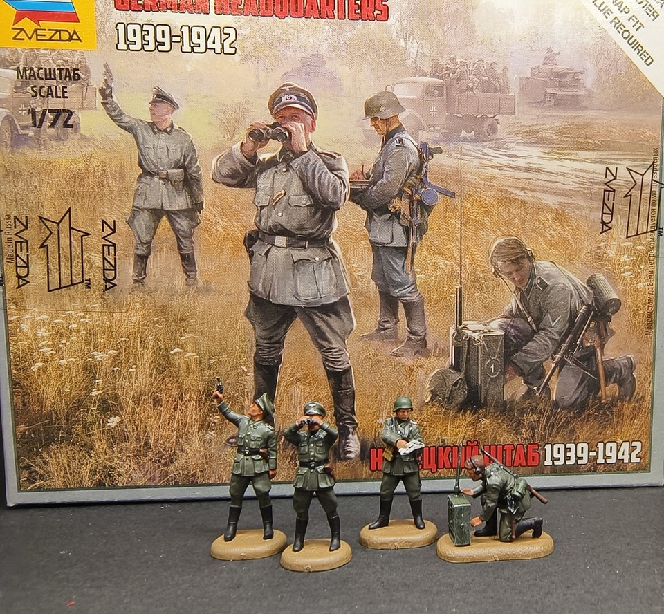 1/72 Scale World War Ii German Army Command 4Men Assembled Painted ...