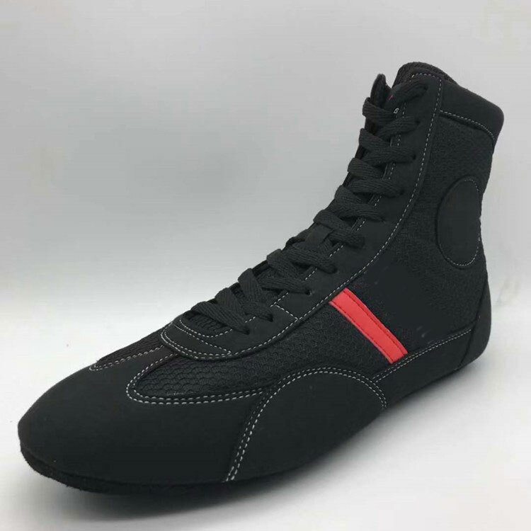 Unisex Fitness Boxing Training Boots Wrestling Shoes Indoor Soft Sambo ...
