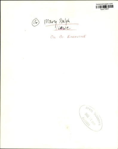 1986 Press Photo Mary Ralph Lowe, Oil Company Executive. - hpa73901 | eBay