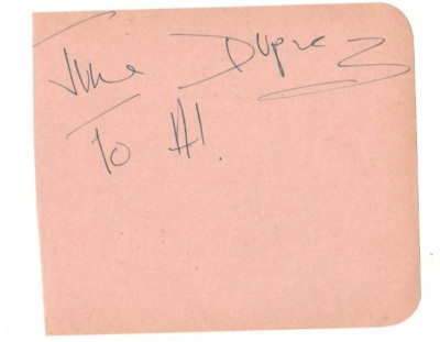 JUNE DUPREZ 4X4 AUTOGRAPHED ALBUM PAGE SIGNED IN INK INSCRIBED TO AL | eBay