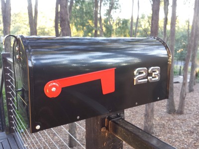 US style LETTERBOX MAIL BOX AMERICAN MAILBOX INDICATOR BLACK NEW TWO ...