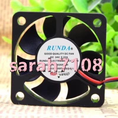 1PC NEW RUNDA 5CM 24V 0.22A RS5020X24H inverter cooling fan 2-wire A1 # ...