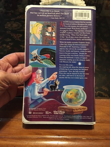 Pinocchio (VHS, 1993) 12257239034| eBay