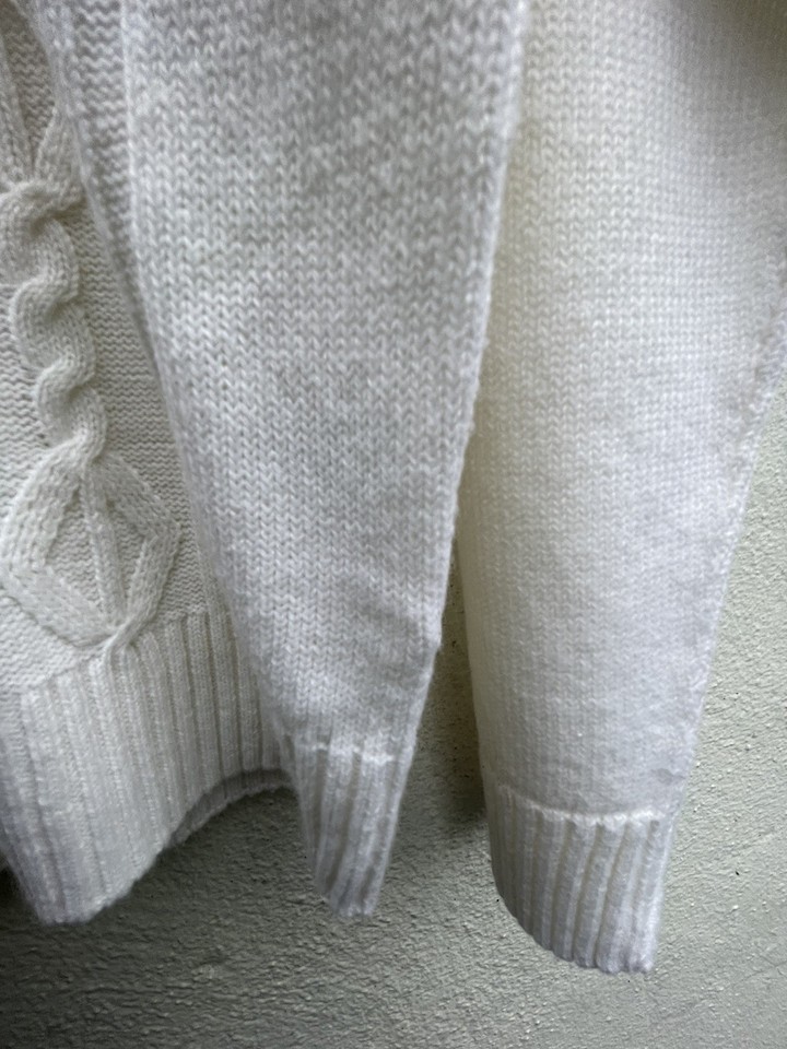 Ladies White EWM Cardigan Size 12/14 | eBay UK