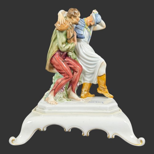 Vintage Herend Hungary Porcelain Dancing Drunken Friends #5512 Figurine ...