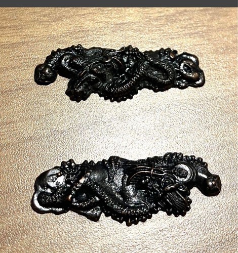 Menuki Antique Japanese sword fittings guard Tsuba hilt Samurai Katana ...