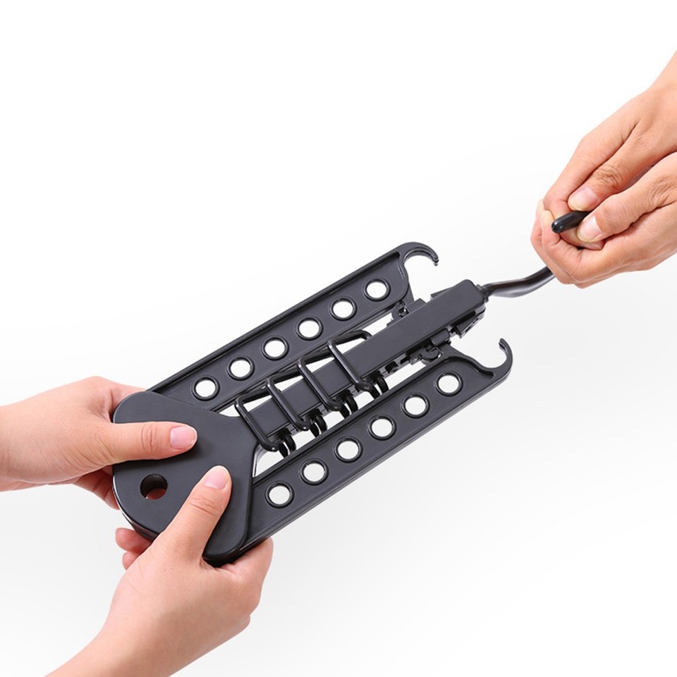 Multi-functional Folding Clothes Hanger Plastic Foldable Space Saving ...