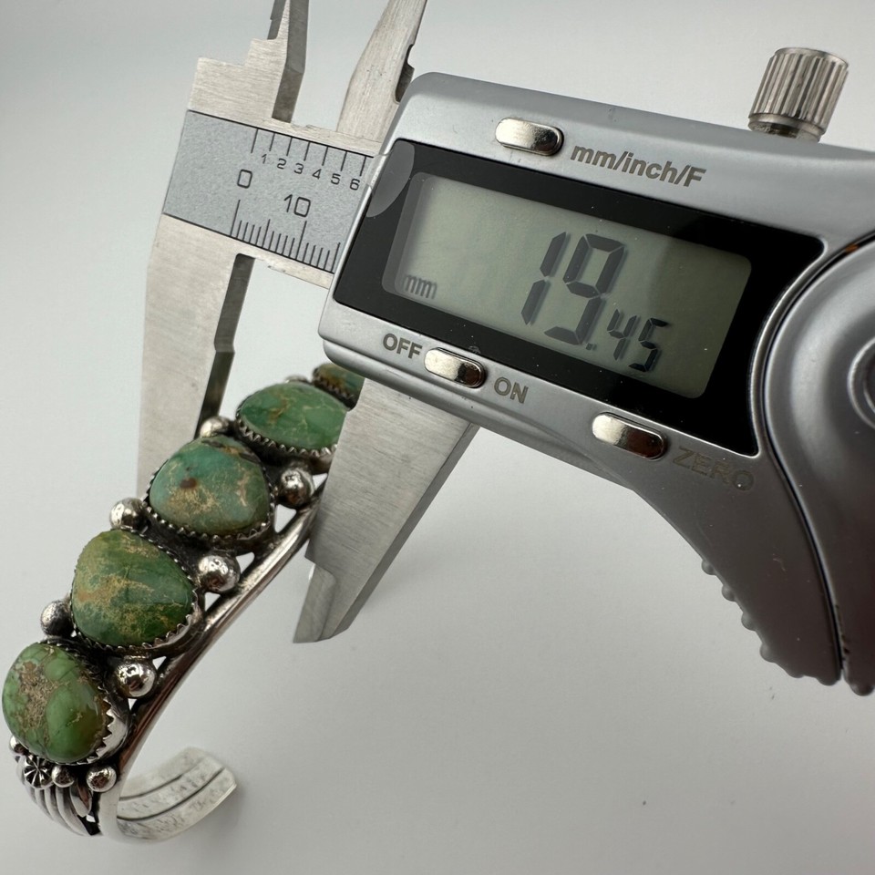 Victor Chee Sterling Silver Navajo Turquoise Stones Cuff Bracelet | eBay