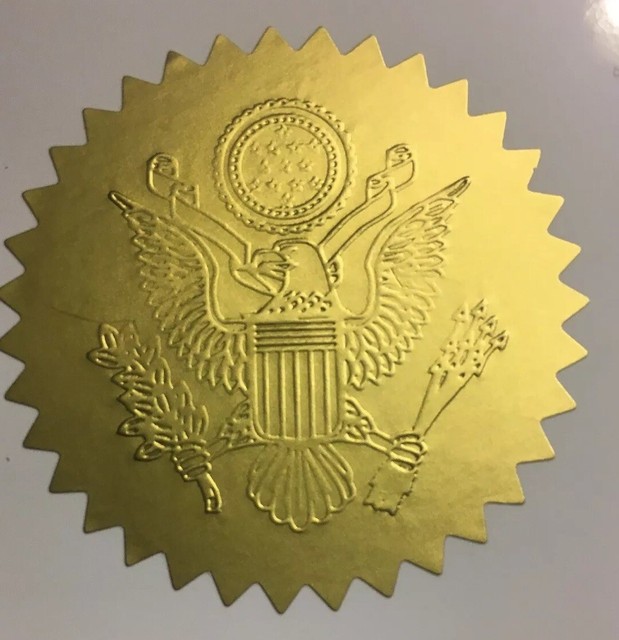 Lot Of (10) 2” United States Army Gold Embossed Certificates ,Seals | eBay