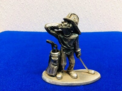 Fireman Golfing ~ "Roger Wheeler" Pewter ~ Firemen Playing Golf ...