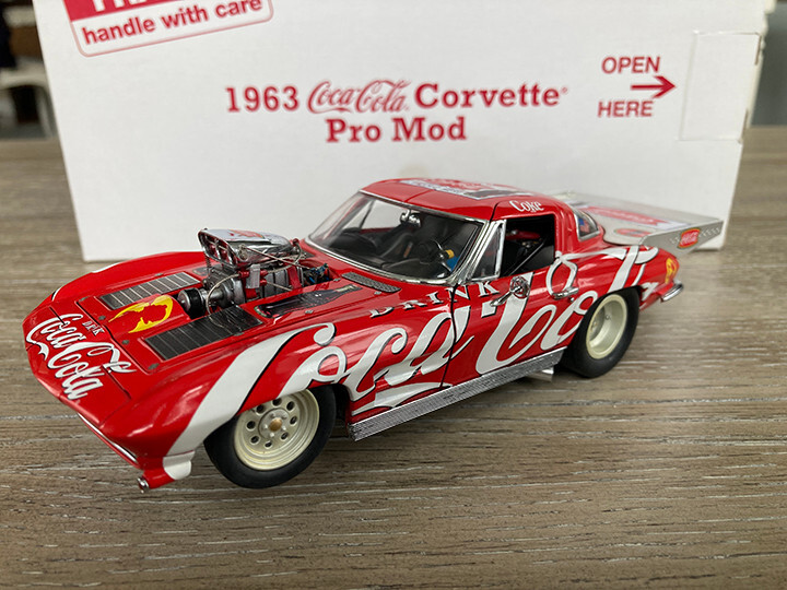 Danbury Mint Coca-Cola 1963 Corvette Pro Mod Die Cast Dragster | eBay UK