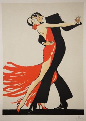 Tango Libre by Rene Gruau – Art Deco Dance Illustration to Frame | eBay