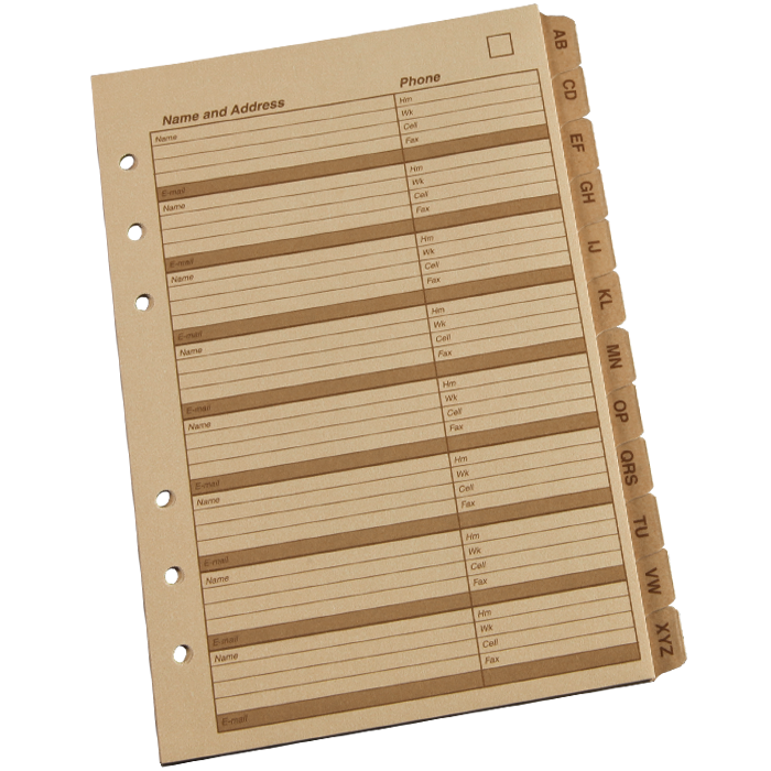 Rite in the Rain 9271 All-Weather Generic Tab Set Loose Leaf, 5" x 7 ...