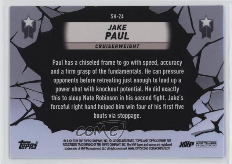2024 Topps Chrome Smash Hits Jake Paul #SH-24 | eBay