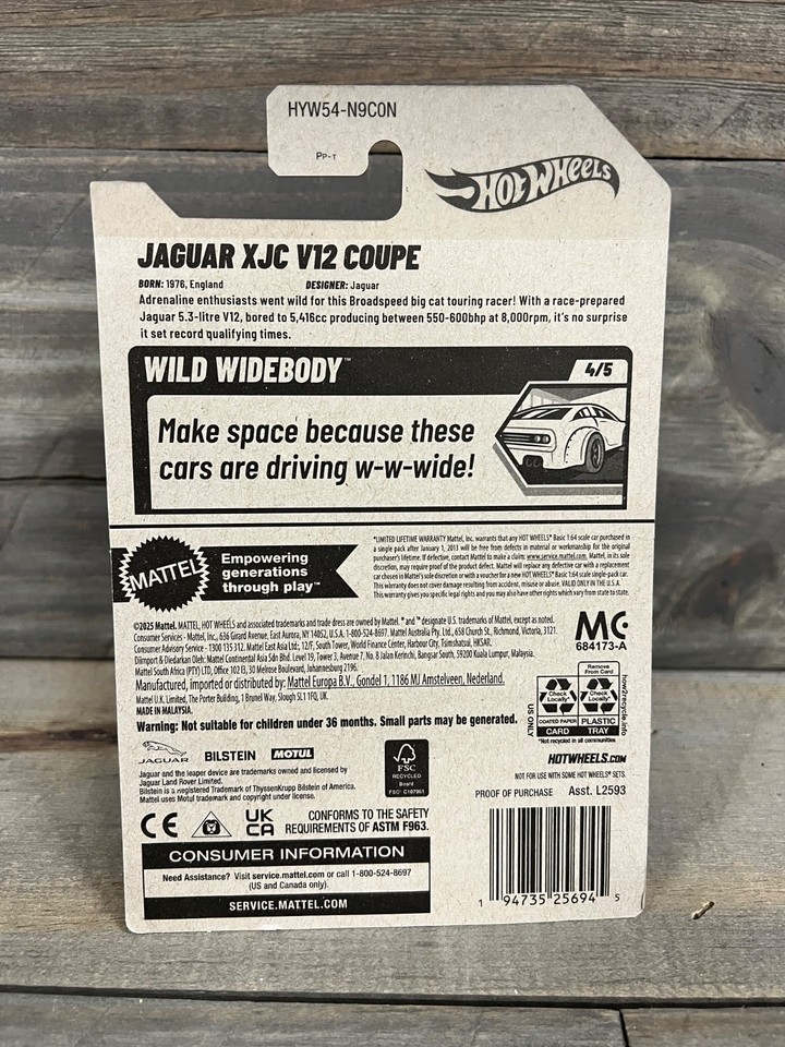 New Hot Wheels JAGUAR XJC V12 COUPE Wild Widebody White Wide Body | eBay