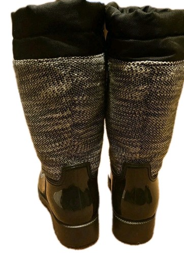 Women's Bare Traps Size 7M "DEEDY" Black Rain Rubber & Fabric Fashion ...