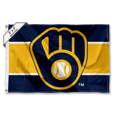 Milwaukee Brewers 2x3 Foot Grommet Flag | eBay