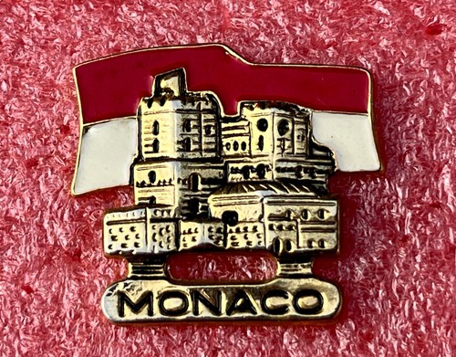 T03 Pins MONACO Monte Carlo LE PALAIS PRINCIER Flag Souvenir Vintage ...