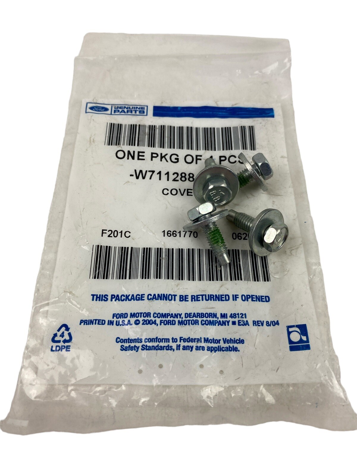 4-pack of Genuine Ford OEM 2018-2023 Ranger Fender Mount Bolts W711288 ...
