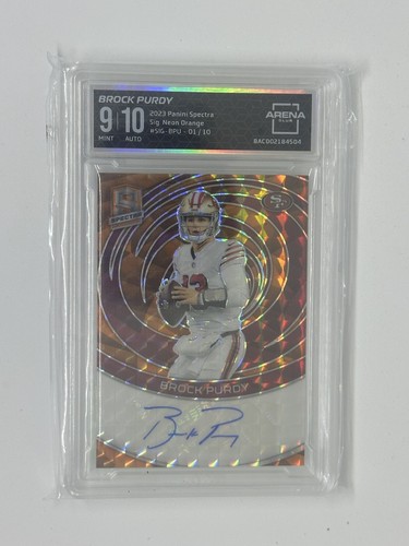 2023 Spectra Brock Purdy Auto Spectral Neon Orange Rookie #’ed 1/10 ...