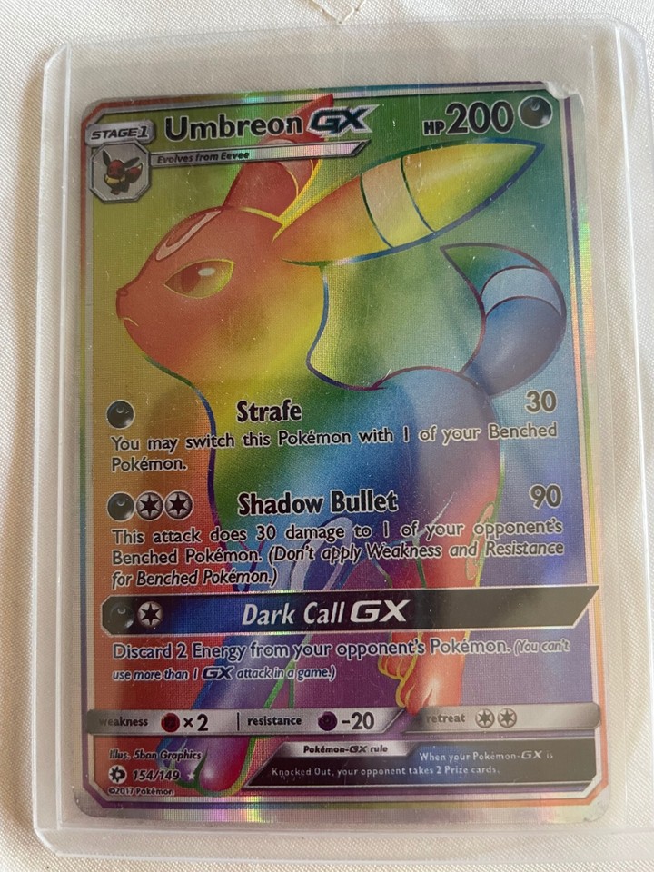 Umbreon GX 154/149 - Secret Rare Rainbow Holo - Pokémon TCG - Sun ...