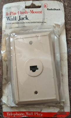 Wall Plates Wall Jack Single RJ45 8-Pin FREE SHIPPING NEW Radio Shack ...
