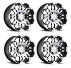 Set 4 18" Vision 375 Warrior Gloss Black Machined Face Wheels 18x8.5 ...