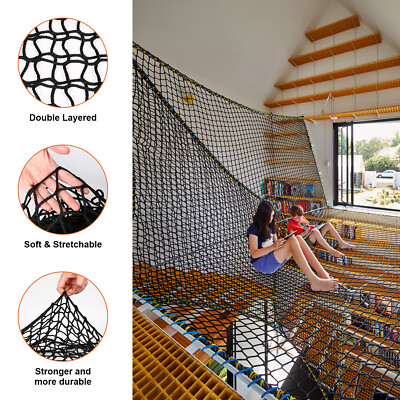1M/2M/3M x 3M Heavy Duty Climbing Frame Net Kids Climbing Net Double ...