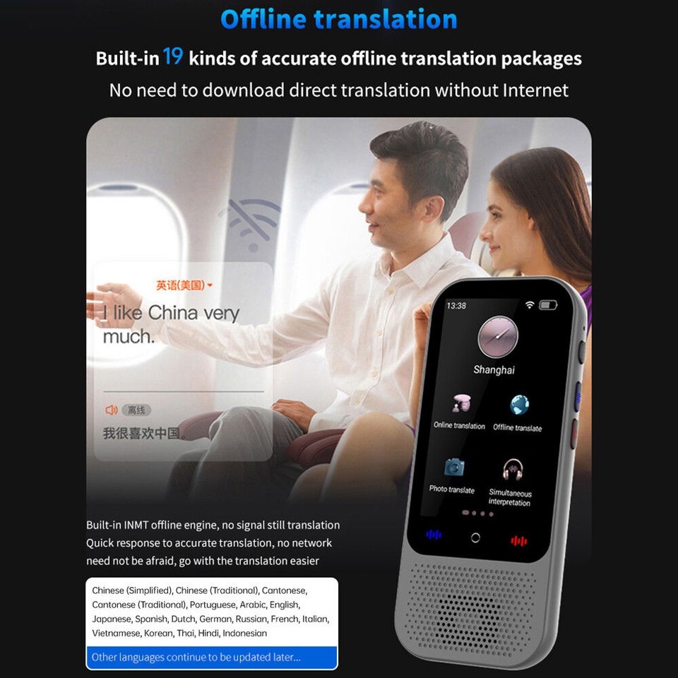 Portable Language Translator Device with 138 Languages Voice ...