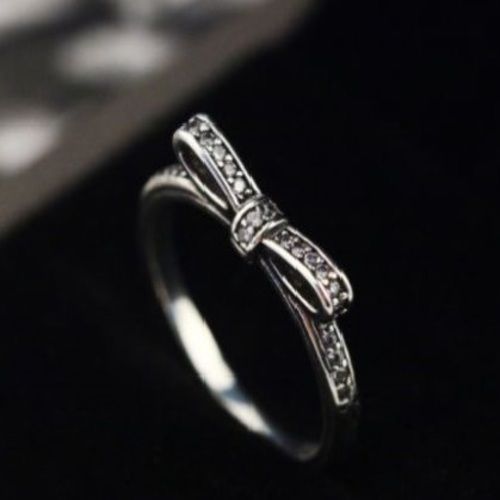 New Sterling Silver Delicate Bow Ring S925 SIZE 56 Limited introduction ...