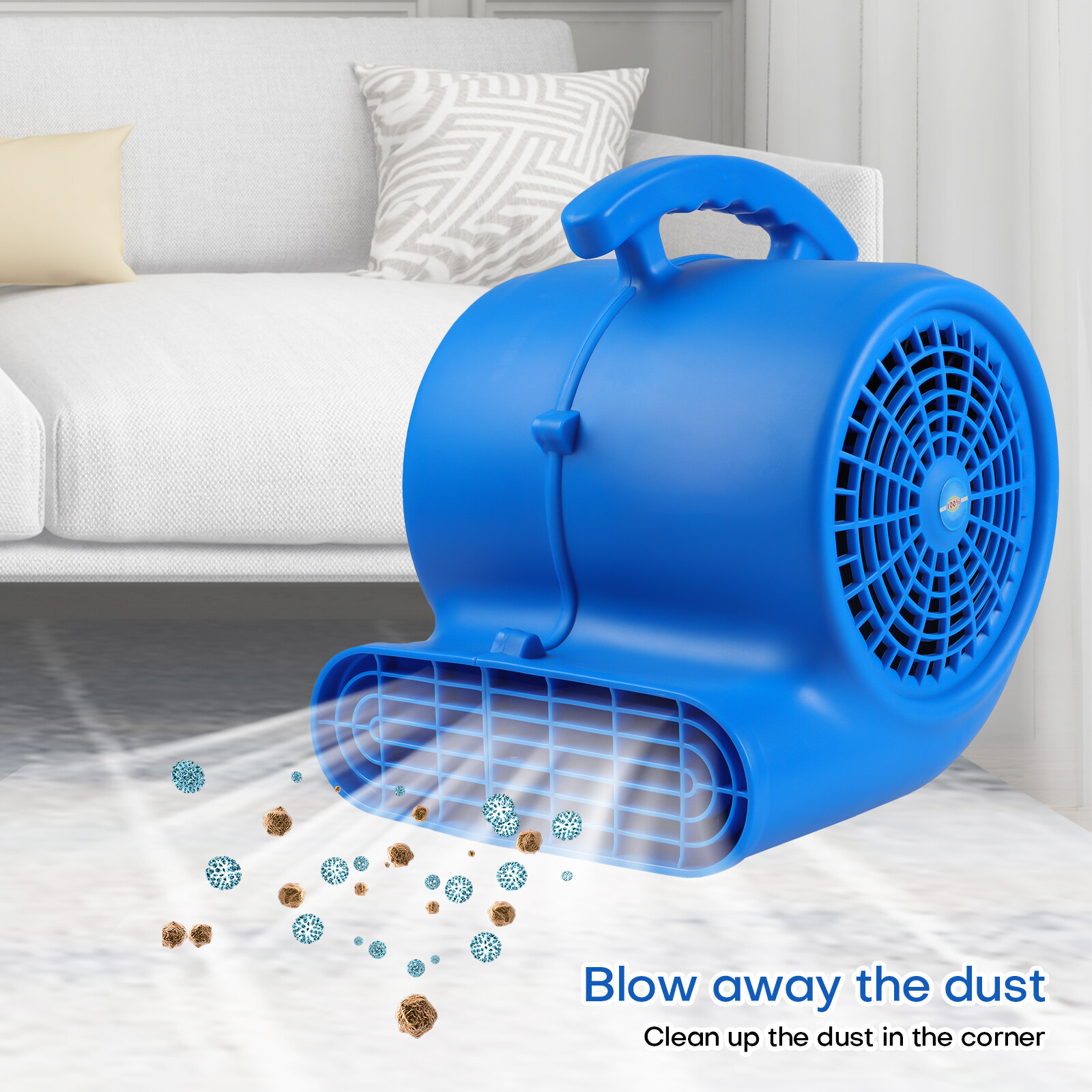 1/3 HP Air Mover Industrial Floor Carpet Dryer Blower Fan w/ Dual ...