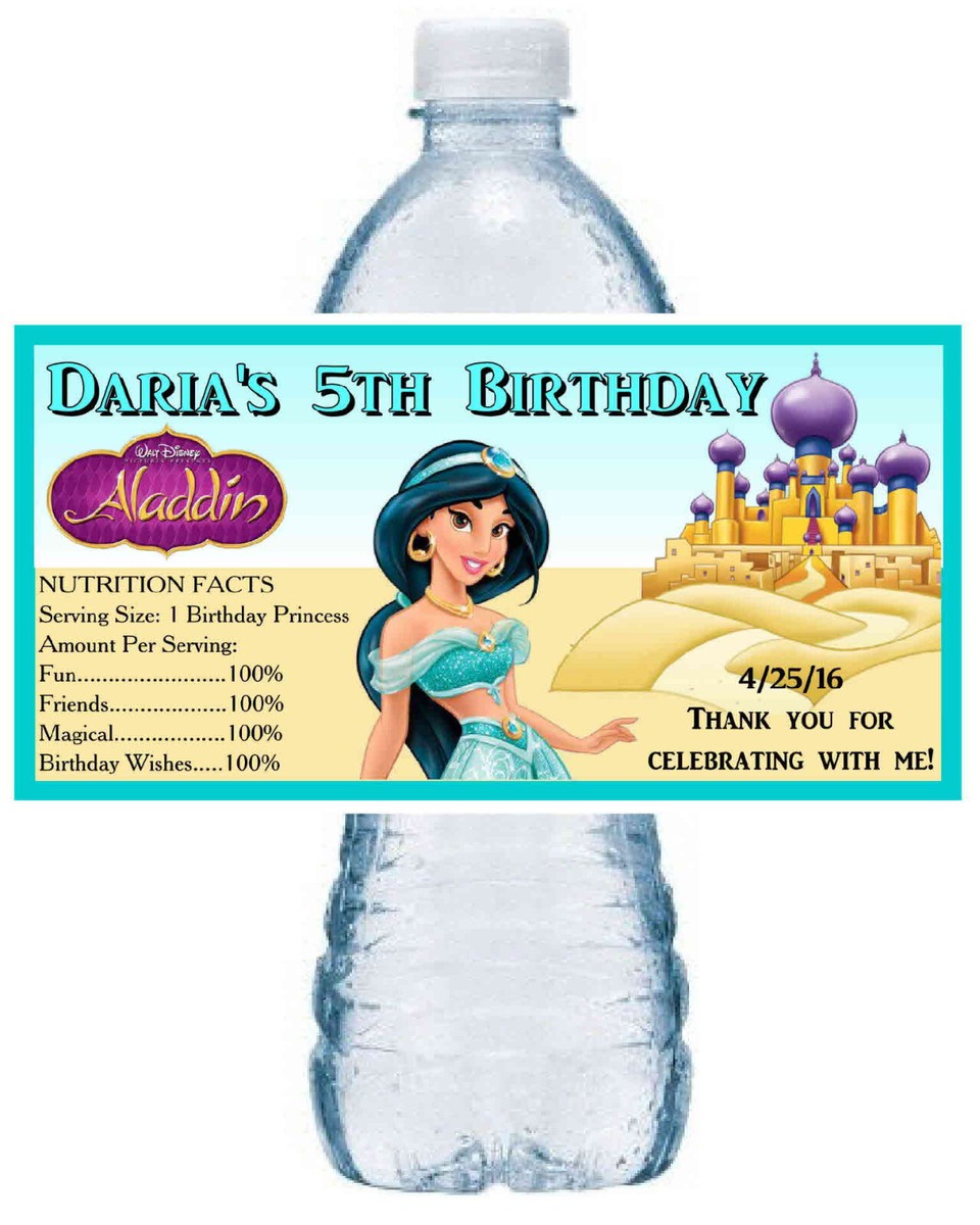 Disney Princess Water Bottle Labels Back To School Labels & Bag Tag