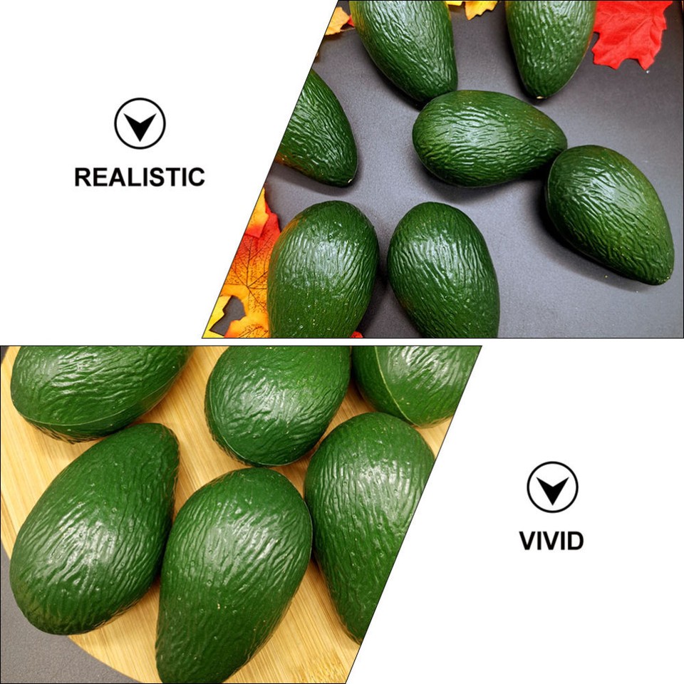 3pcs Plastic Simulated Avocados Decorations Avocados Models Decorative ...
