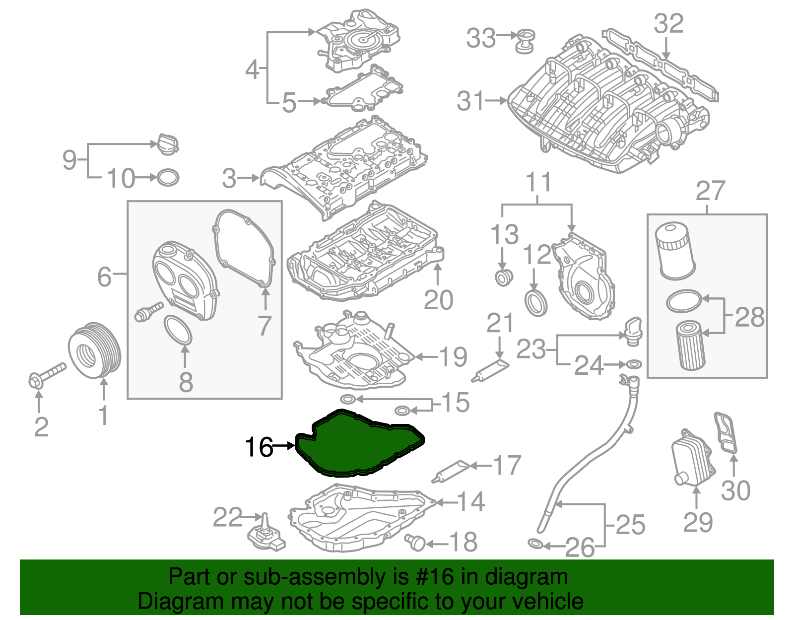Genuine+Audi+VOLKSWAGEN+SKODA+Seat+2.0l+Petrol+Engine+Oil+Sump+Gasket+ ...