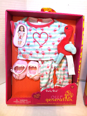 Our Generation Doll Outfit Early Bird Pajamas for 18" Dolls 4 Pc Set ...
