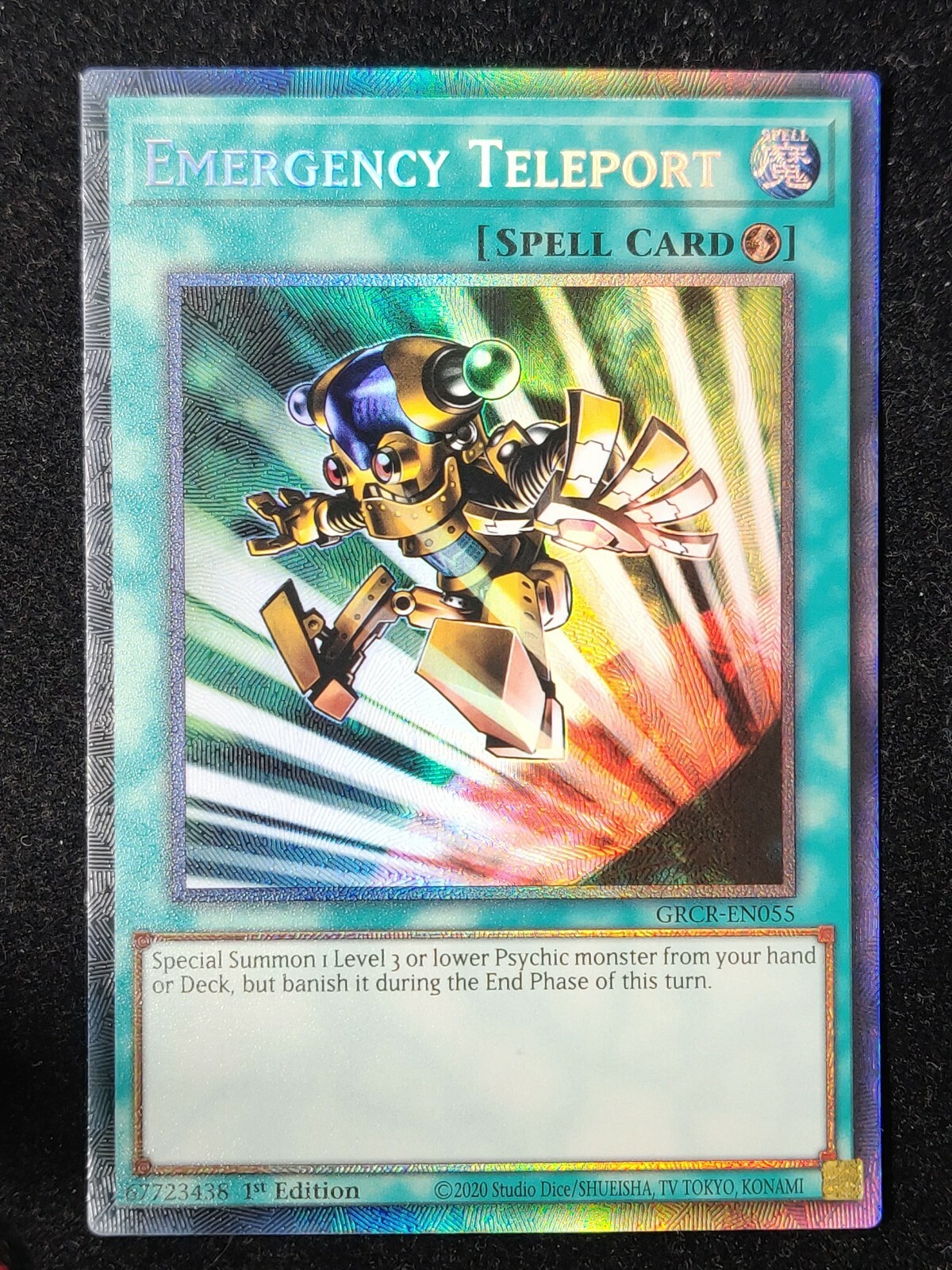 YUGIOH EMERGENCY TELEPORT COLLECTORS RARE 1ST EDITION NEAR MINT GRCR ...