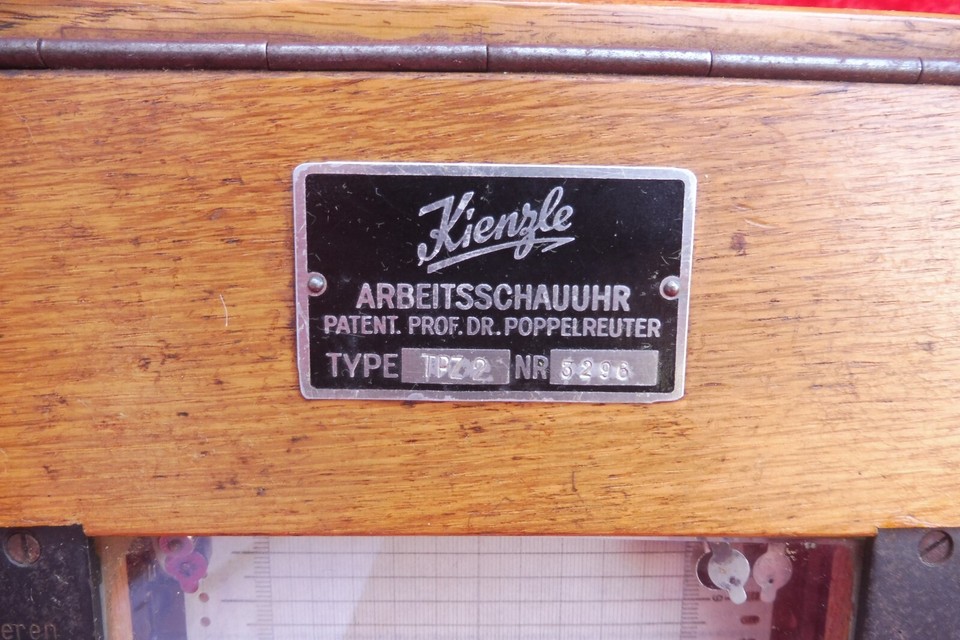 Kienzle Arbeitsschauuhr, Brevetto Prof. Dr.Poppelreuther, Dipinto ...