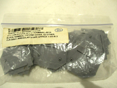 NEW LOT OF 20 AUTOMATION DIRECT DN-EC1210 TERMINAL BLOCK END COVER GRAY ...