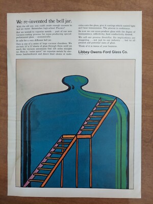 Libbey Owens Ford Glass Co Bell Jar StratoVac Process 1967 Vintage ...