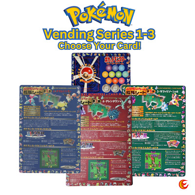 Pokemon Japanese Vending Machine Cards Series 1-3 Choose Your Card ...