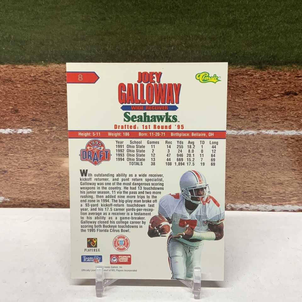 1995 Classic Rookies Seattle Seahawks Joey Galloway RC Ohio State | eBay