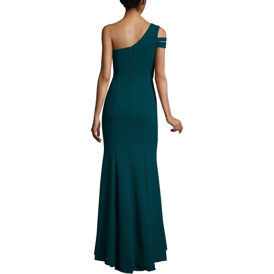 Xscape Womens Green One Shoulder Formal Evening Dress Gown 12 BHFO 4221 ...