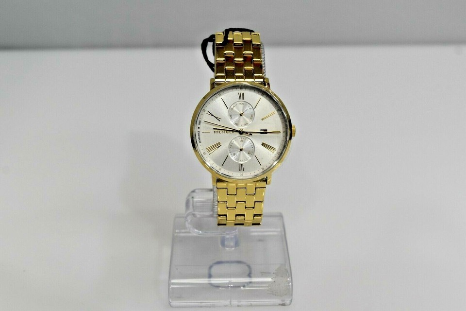 New Tommy Hilfiger Gold IP SS White Dial 1782069 $155 Watch | eBay